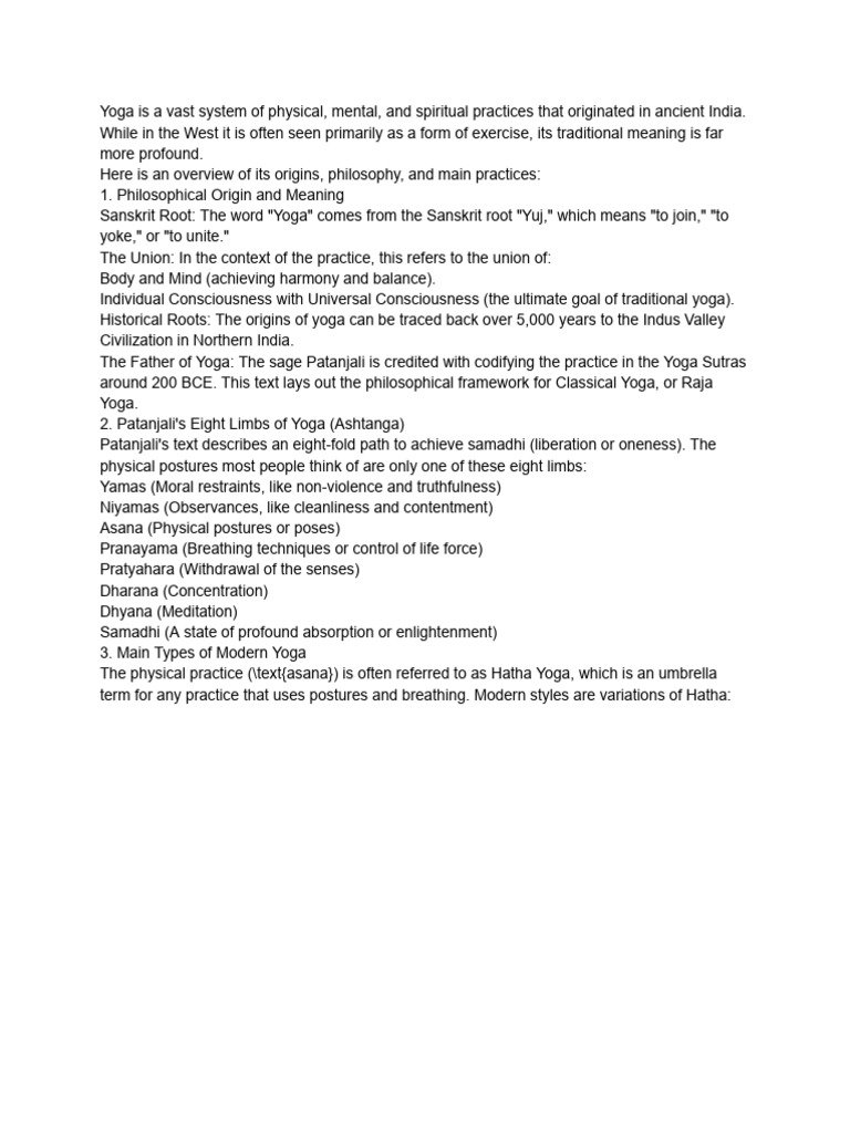 Origins and Practices of Yoga Explained | PDF