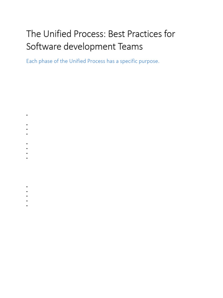Unified Process Inception Phase Guide | PDF