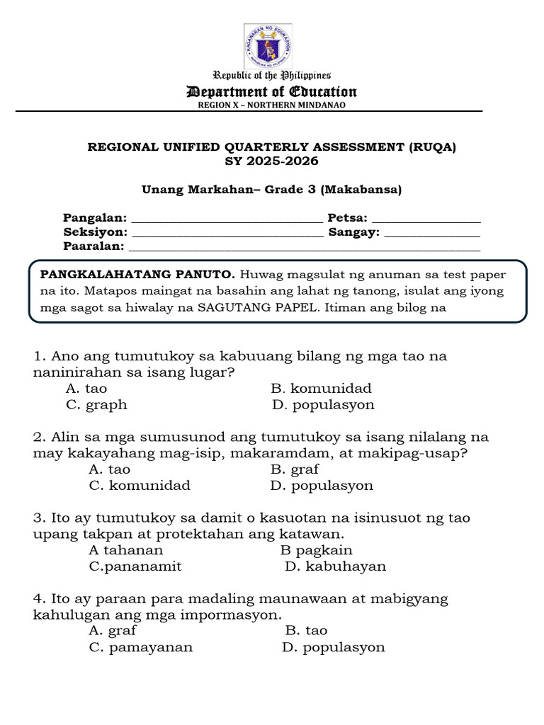 Makabansa 3 Q1-Final | PDF