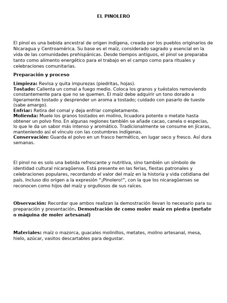 El Pinolero Grupo 2 | PDF