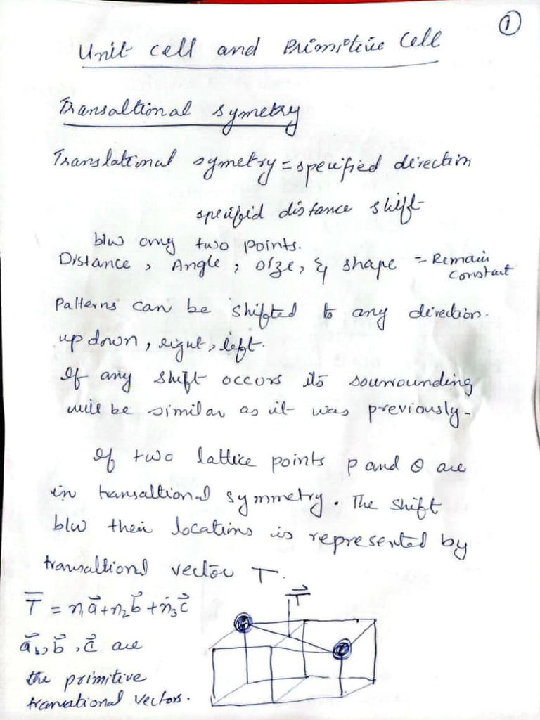 Unit Cell Notes | PDF