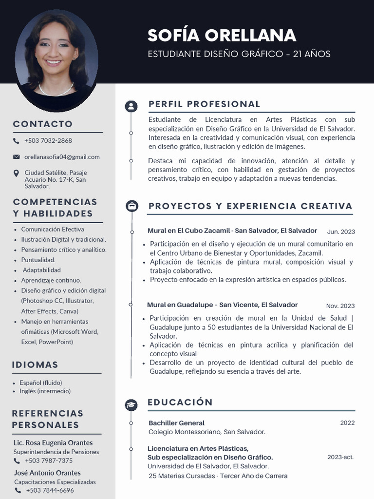 CV Sofía Orellana 2025 | PDF | Diseño gráfico | Diseño