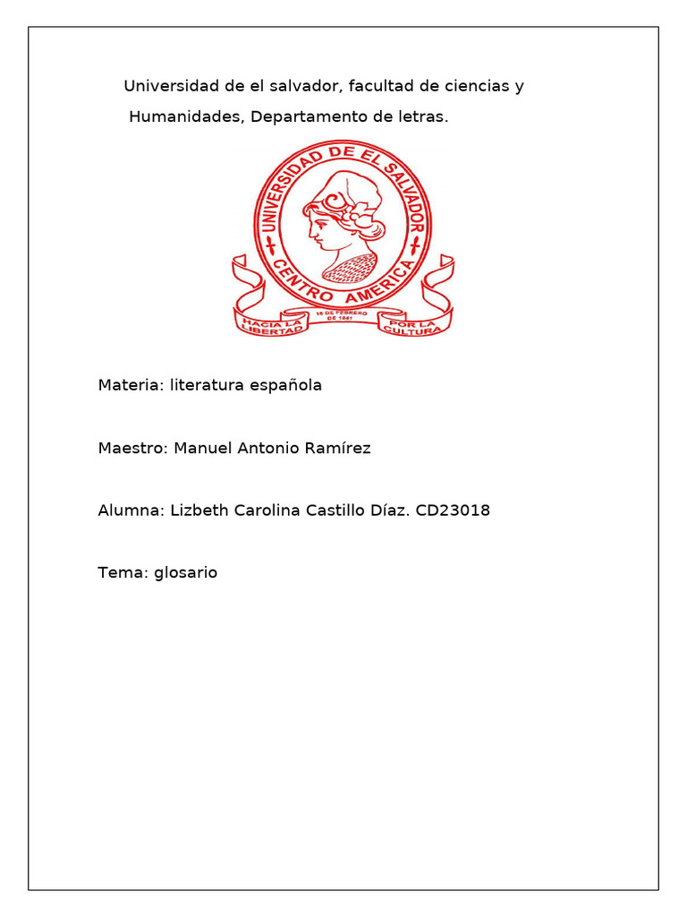 Glosario de Términos Literarios Españoles | PDF | Poesía