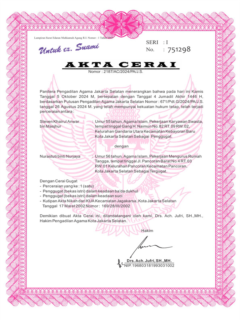 Akta Cerai | PDF