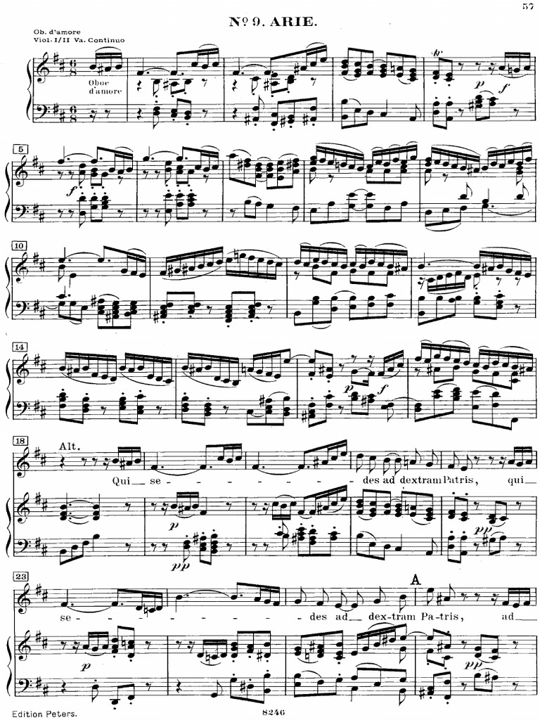 Qui Sedes - Misa en Sim Johan Sebastian Bach | PDF