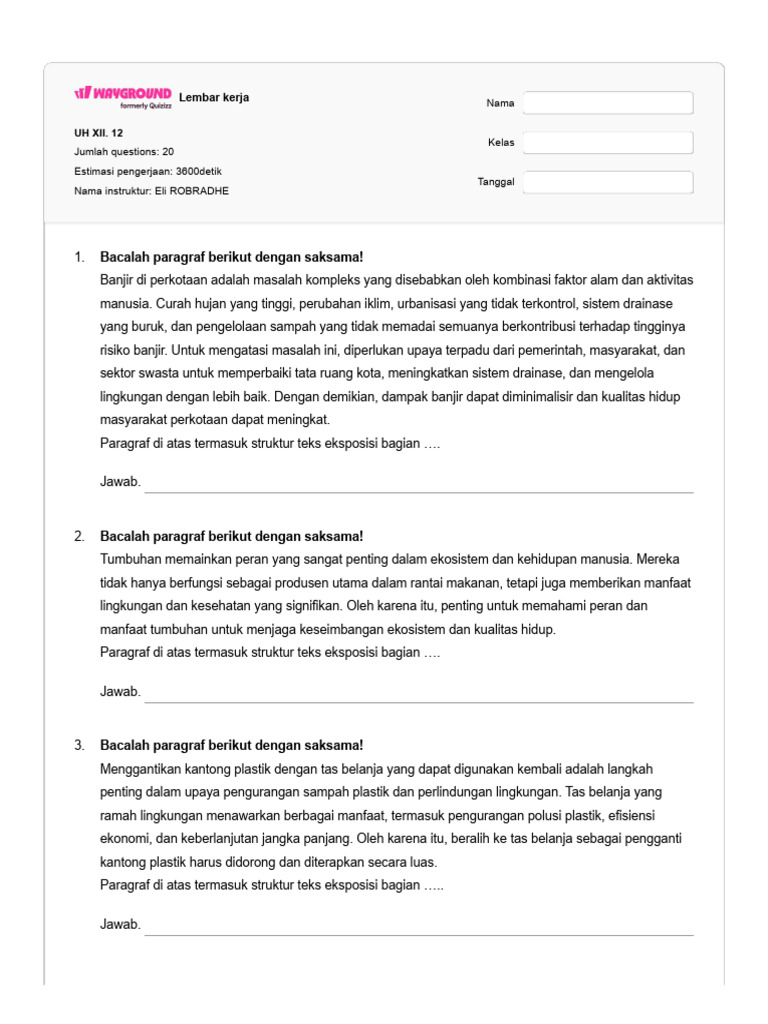 UH XII. 12 _ Wayground | PDF