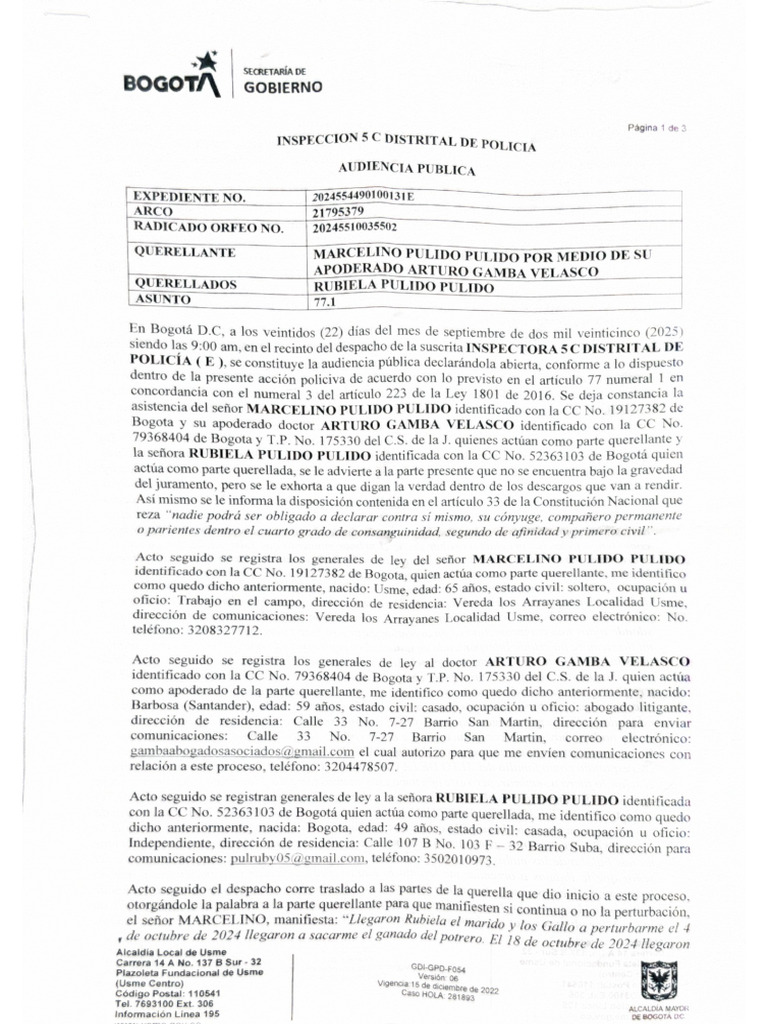 Bogota - Casefile 23 09 2025 15 24 | PDF