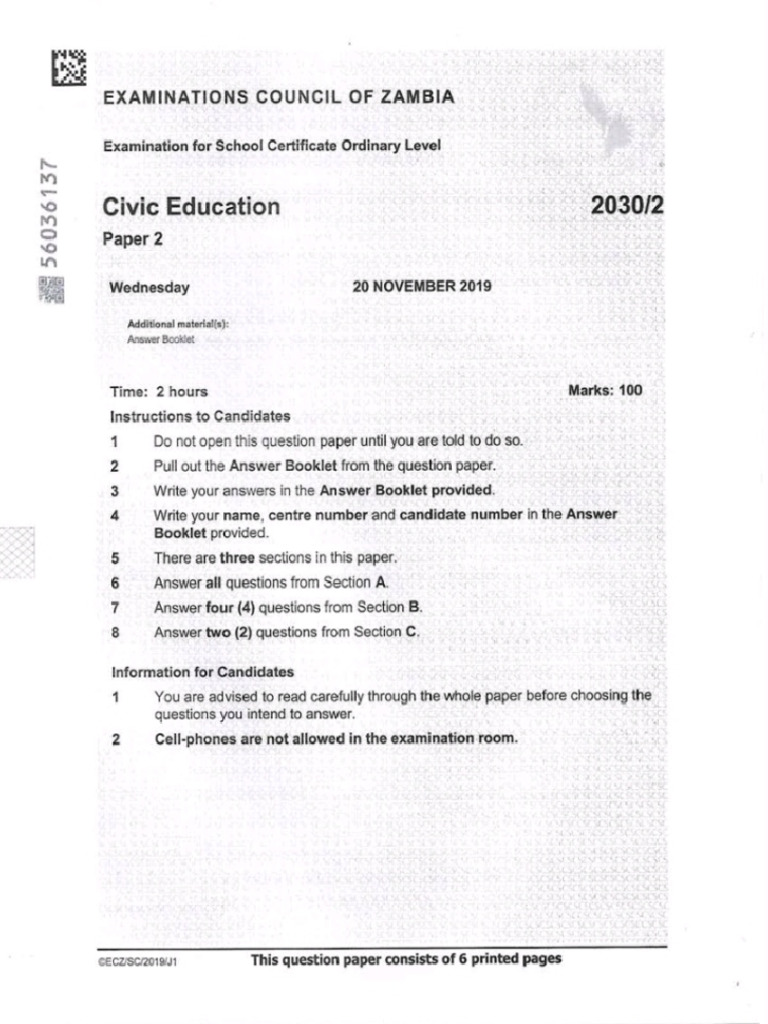 g12 Civic Ed p2 2019 | PDF