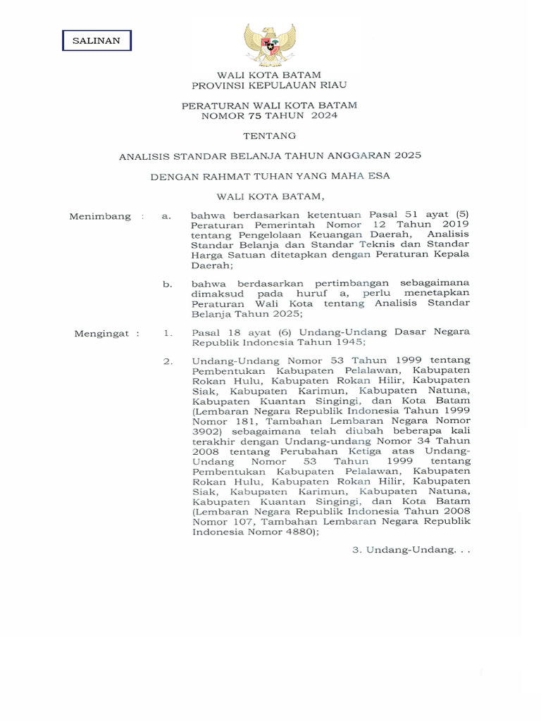 Peraturan Walikota Batam No 75 Tahun 2024.PDF#Viewer - Action Download ...