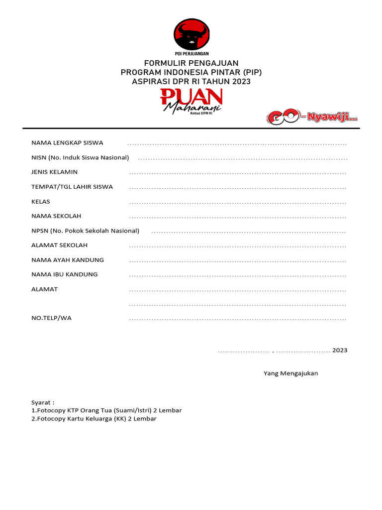 Form A PIP 2023 | PDF