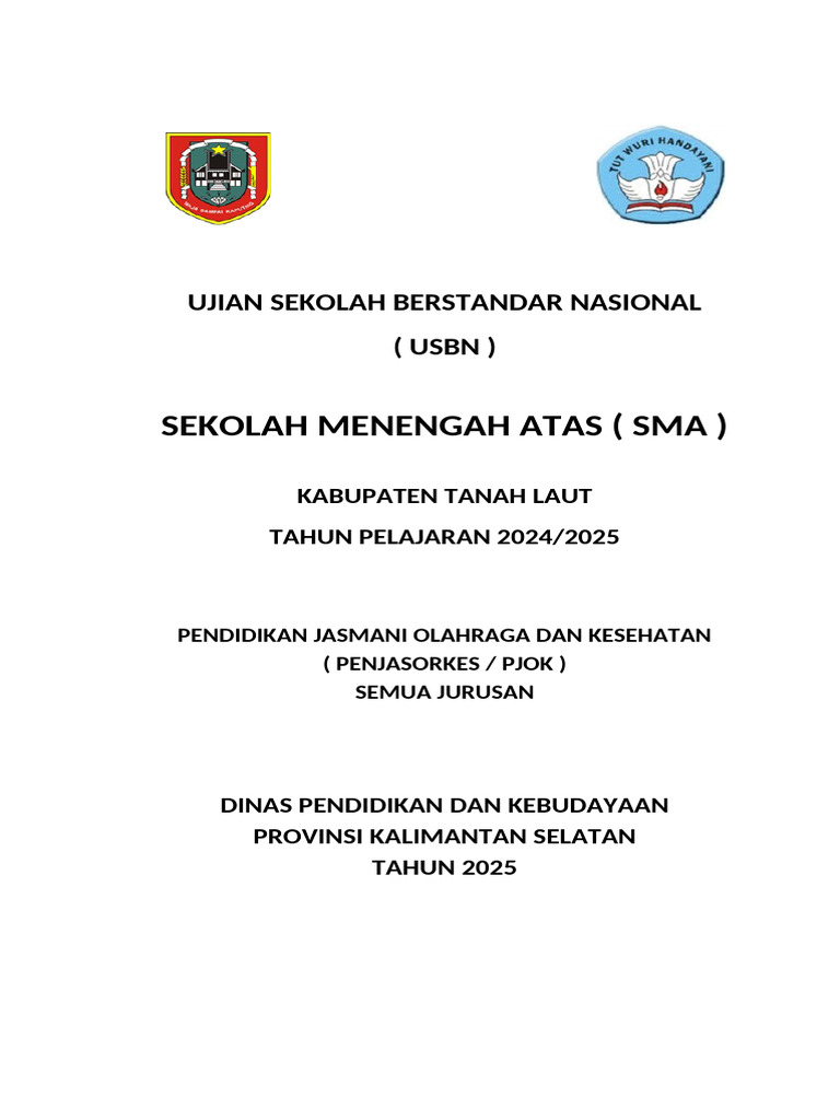 Soal Pjok Kls Xii Uas Sem. 2 - 2025 | PDF
