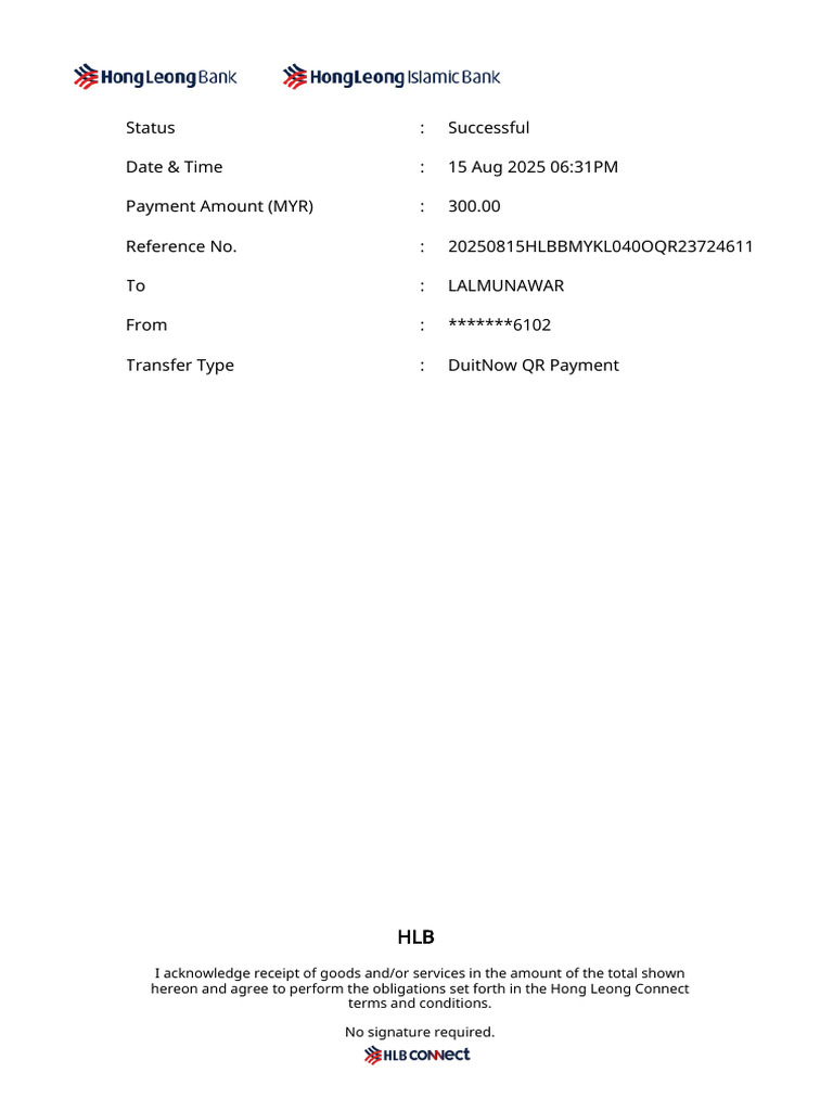 HLB Receipt-2025-08-15 | PDF