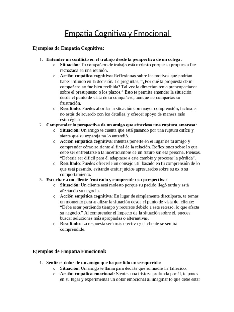 Comprensión de la Empatía Emocional | PDF | Las emociones | Empatía
