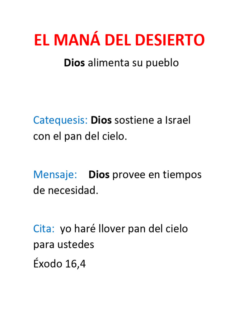 El Maná Del Desierto | PDF