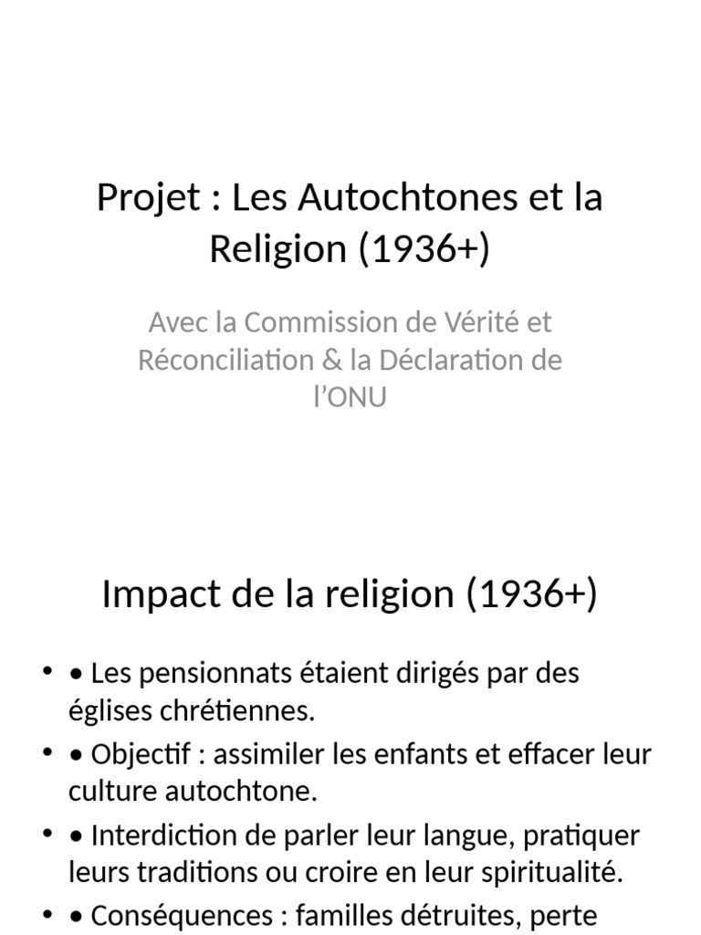 Projet Autochtones Info | PDF