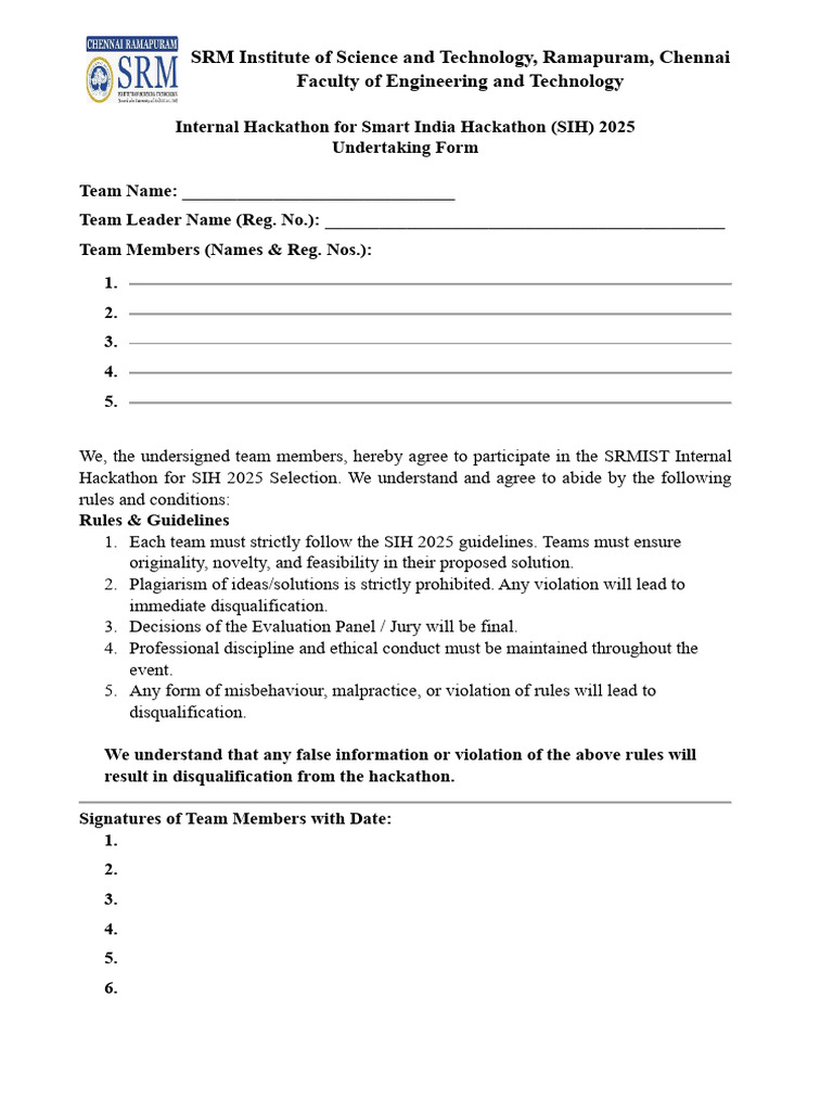 Undertaking Form | PDF