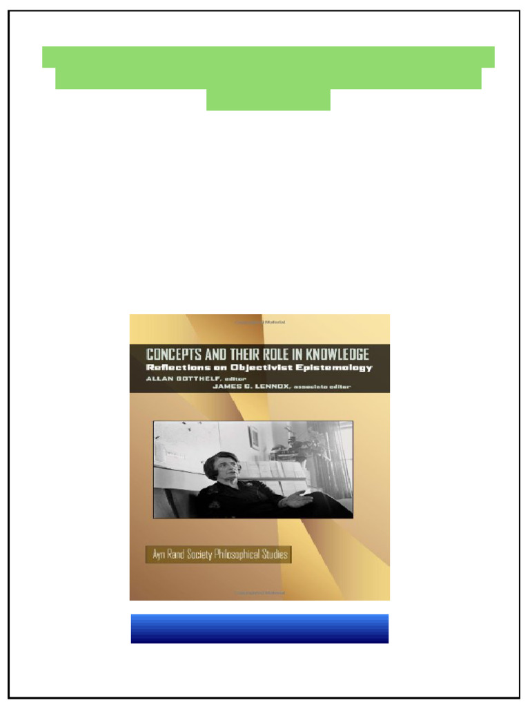 Concepts and Their Role in Knowledge Reflections on Objectivist ...