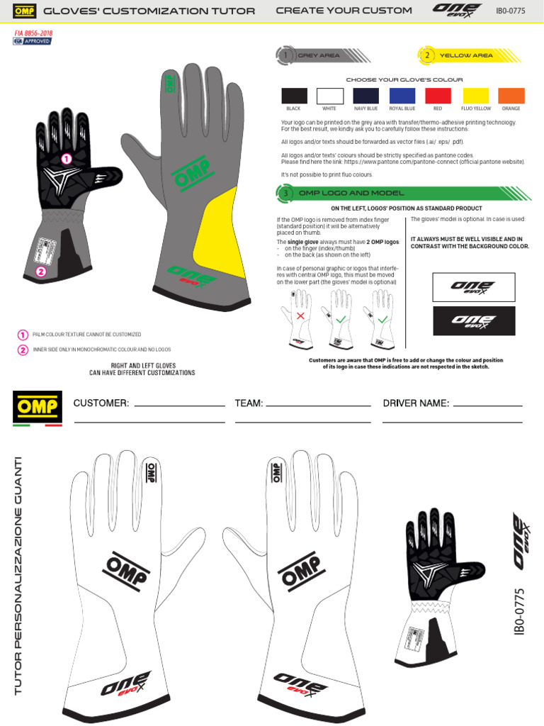 One Evo X Gloves Layout | PDF | Color | Artistic Techniques