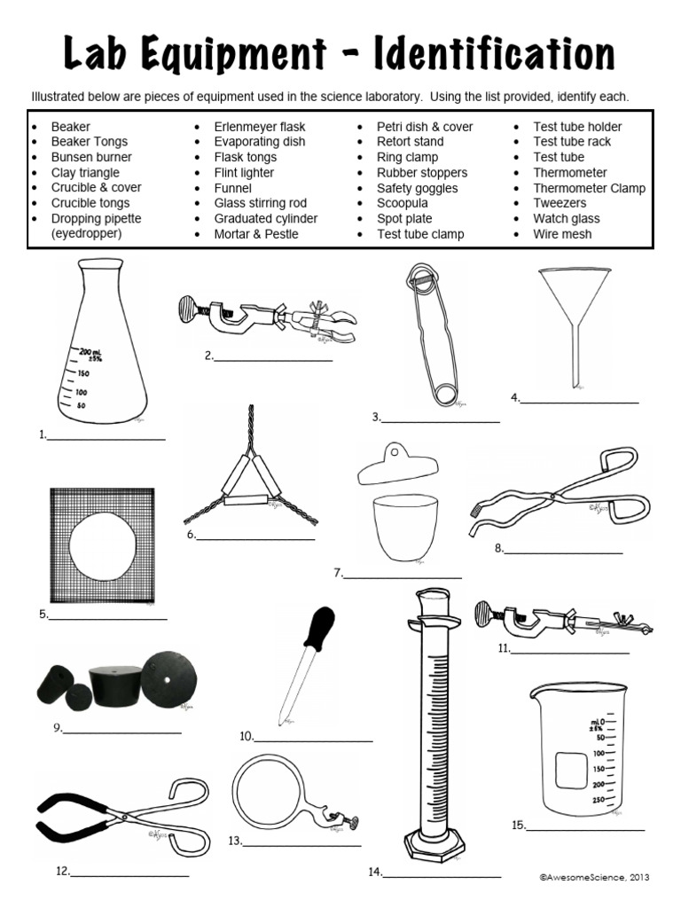 Laboratory Apparatus Identification Guide | PDF