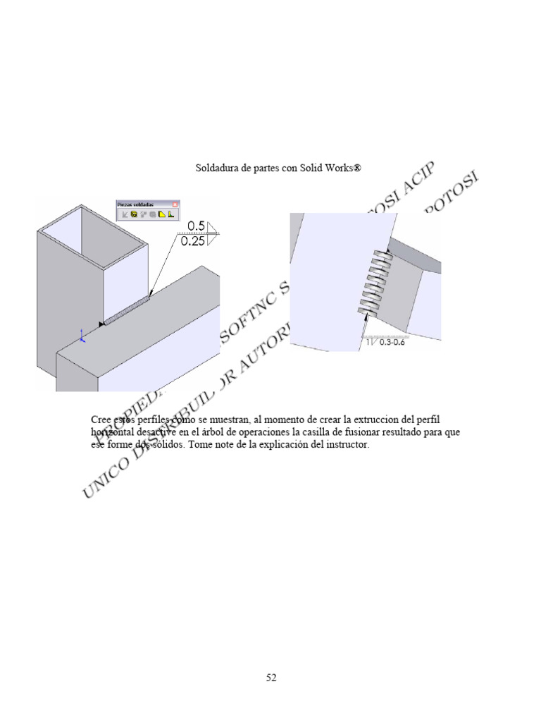Soldadura en SolidWorks: Guía Práctica | PDF