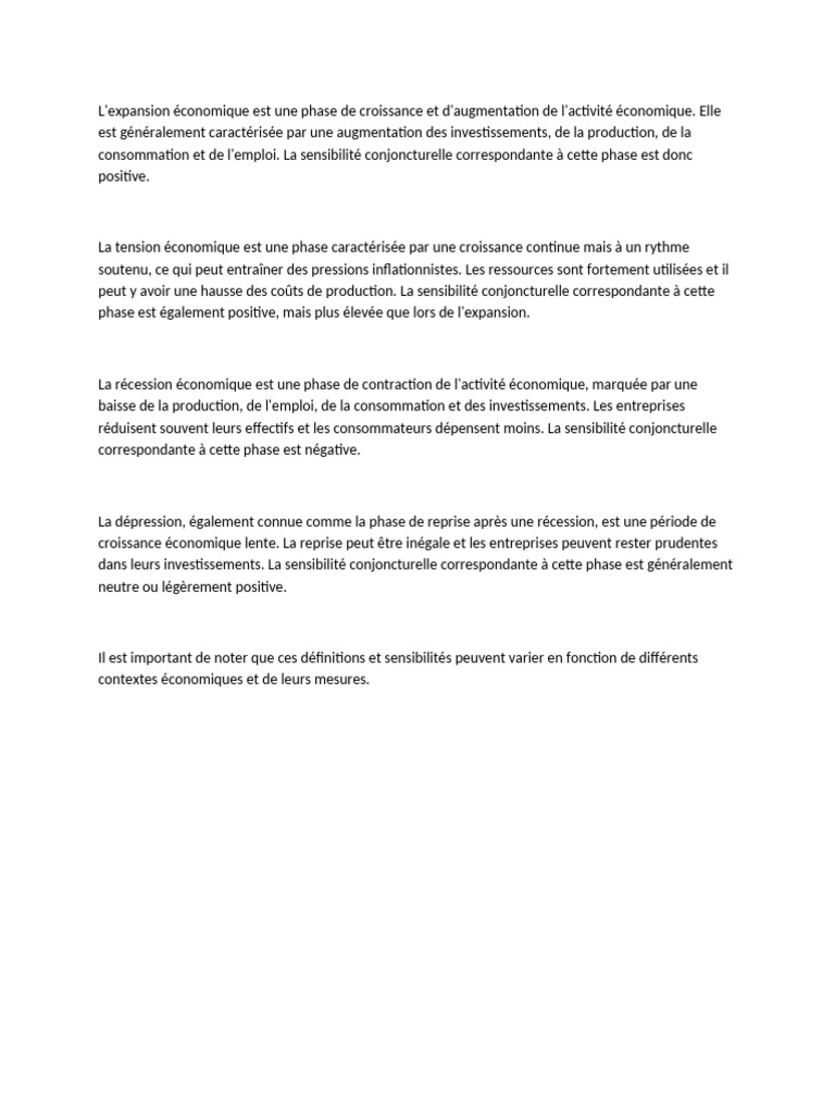 Définition de l'expansion économique | PDF