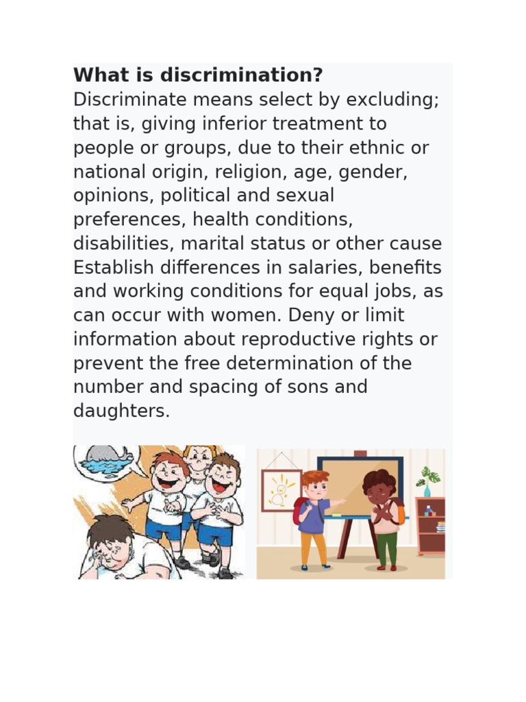 Understanding Discrimination Types | PDF