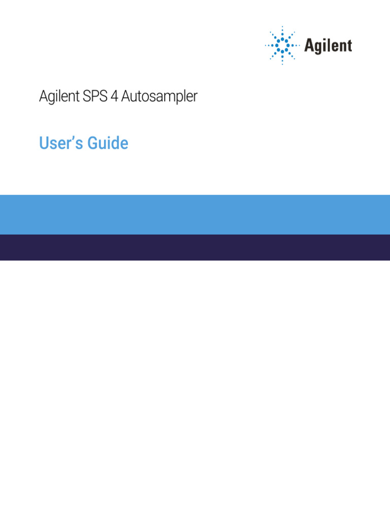 Agilent SPS 4 Autosampler User Guide | PDF | Electromagnetic ...