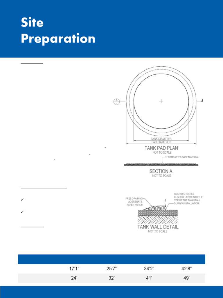 Tank Installation Site Preparation Guide | PDF | Drainage