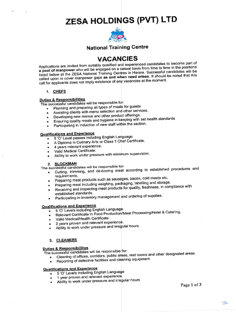 Manpower Pool Advert September 2025 | PDF