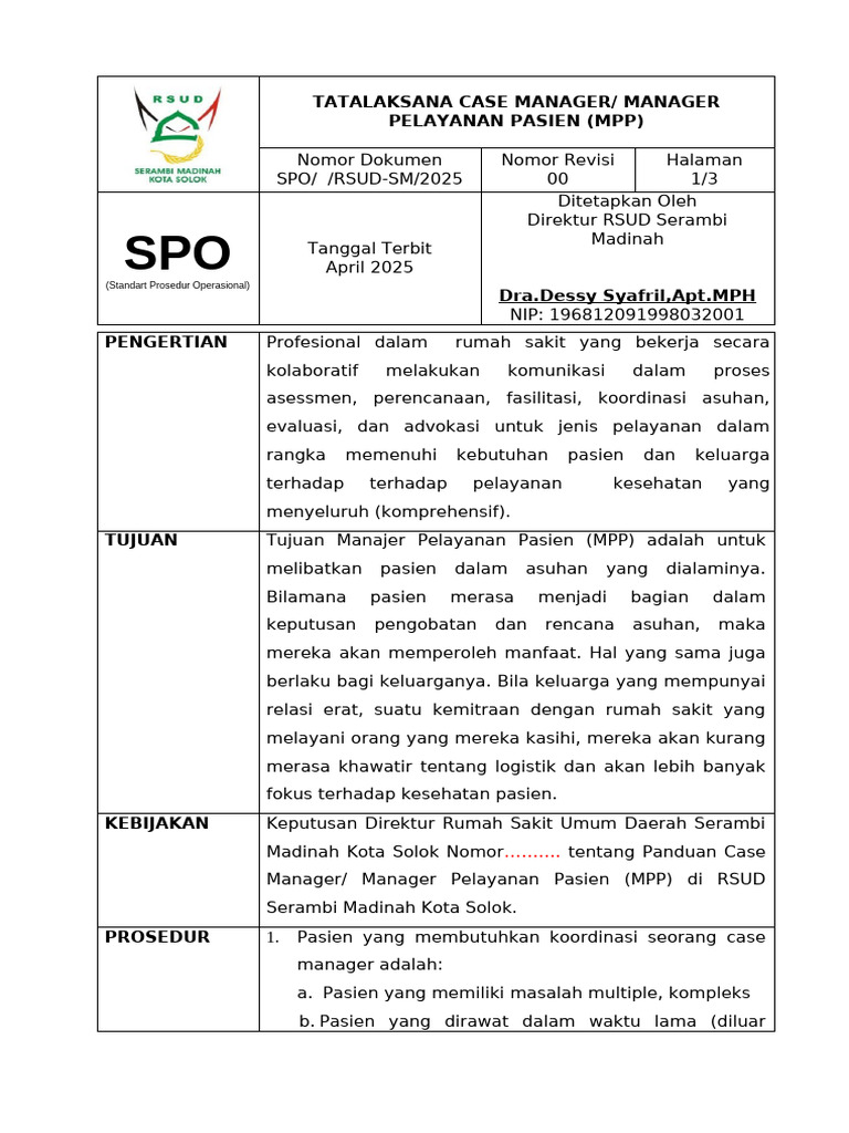 Spo Case Manager Pdf