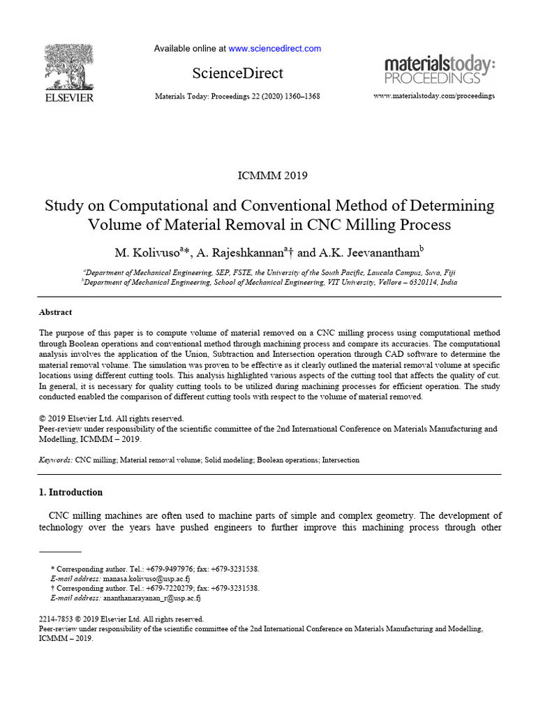 Study On Computational and Conventional Method of Determining Volume of ...