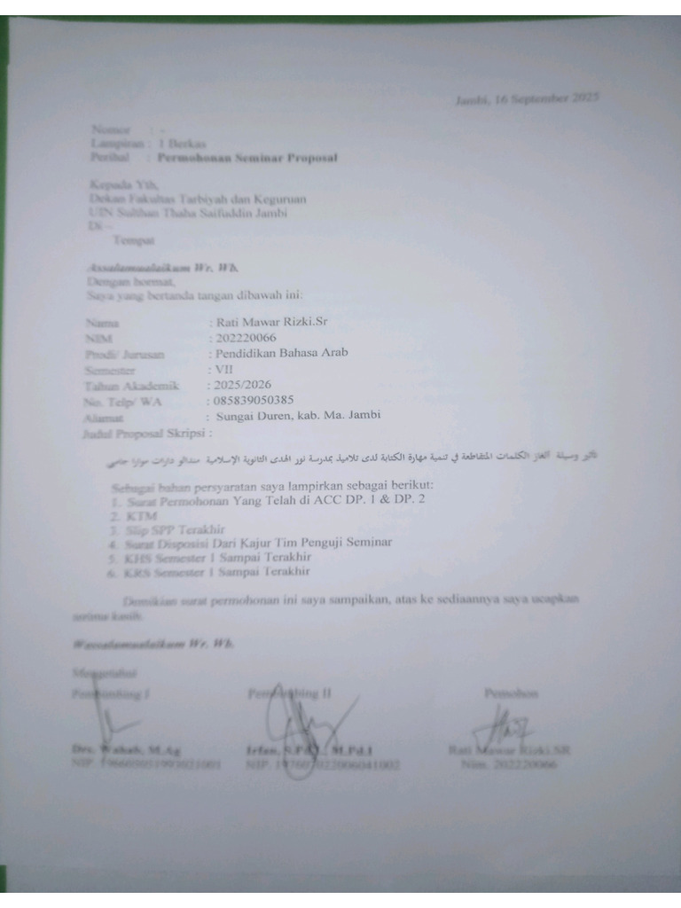 Surat Permohonan | PDF