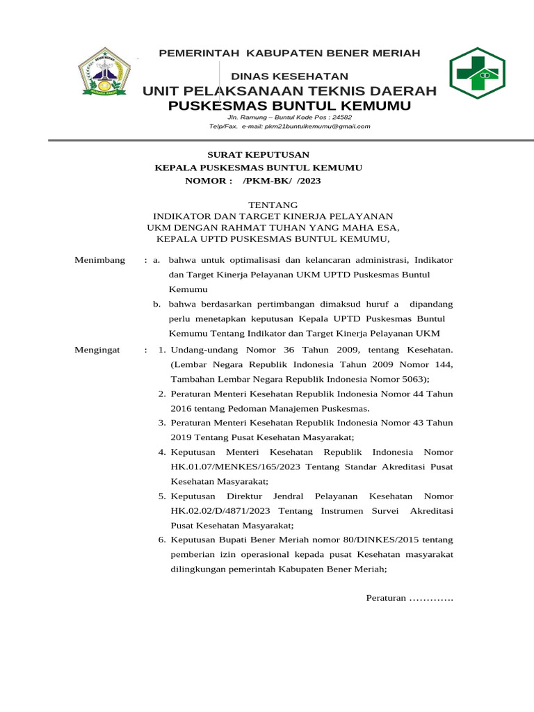Pelayanan Ukm 2023 | PDF