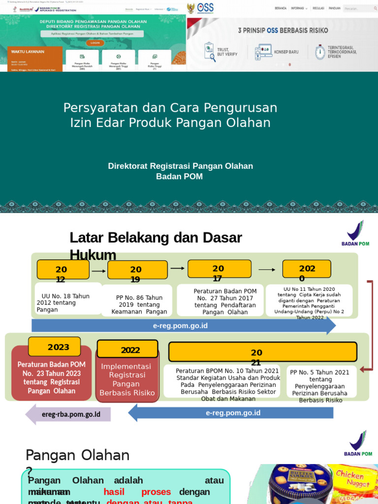 Izin Edar Pangan Olahan | PDF