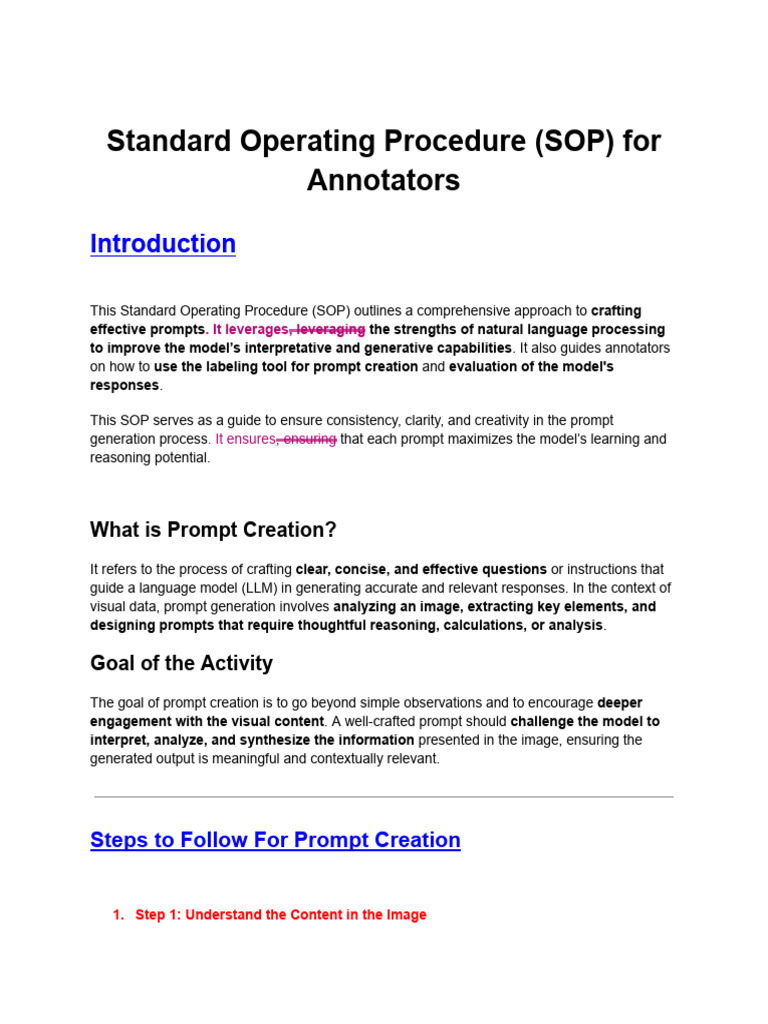 SOP For Annotators | PDF | Question | Human Communication