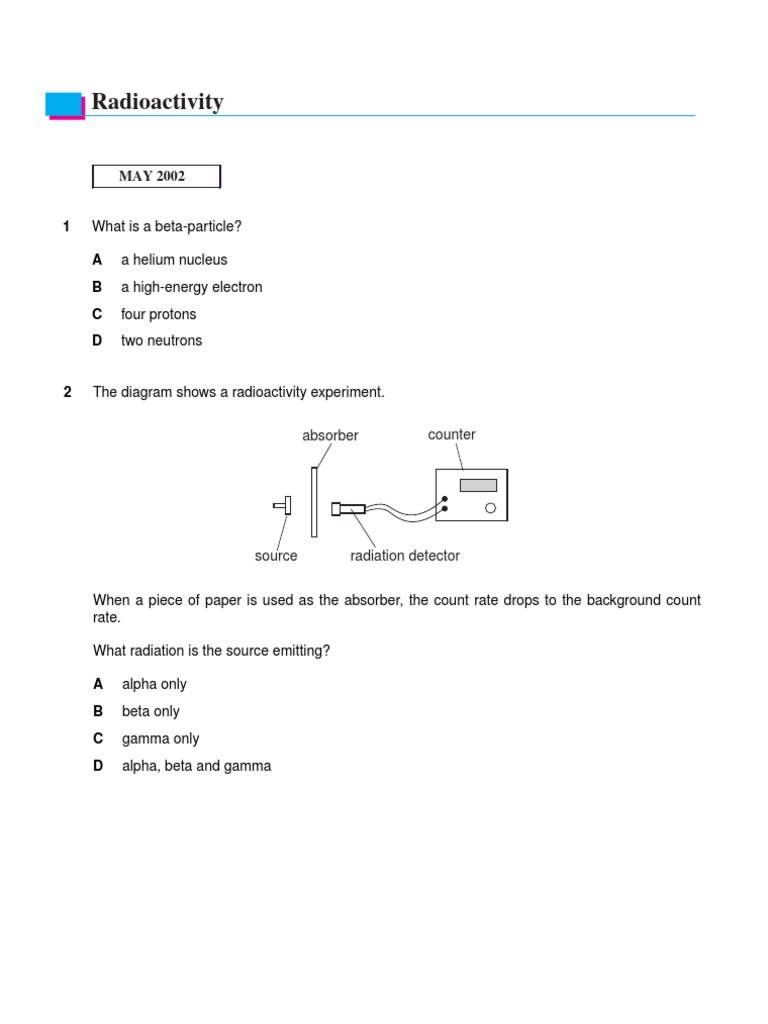 Radioactivity | PDF | Radioactive Decay | Atoms