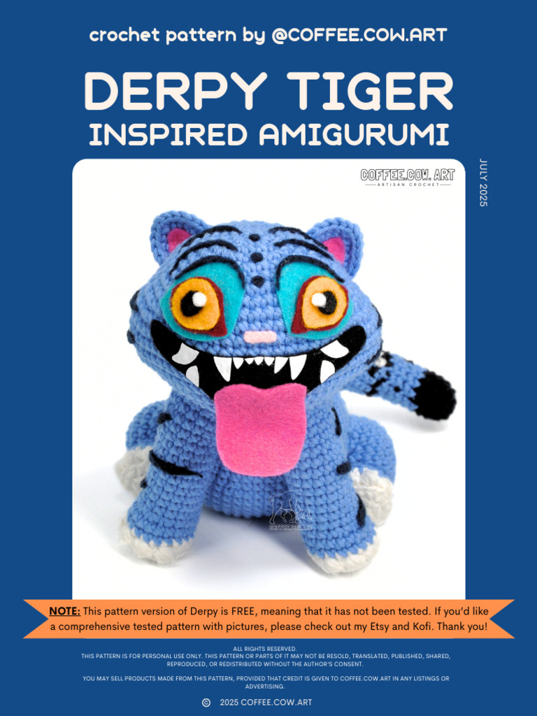 Tigr Demon 129418 | PDF | Crochet | Textile Arts