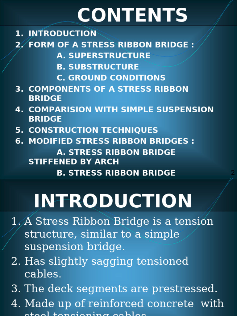 Stress Ribbon Bridgecv | PDF | Bridge | Prestressed Concrete