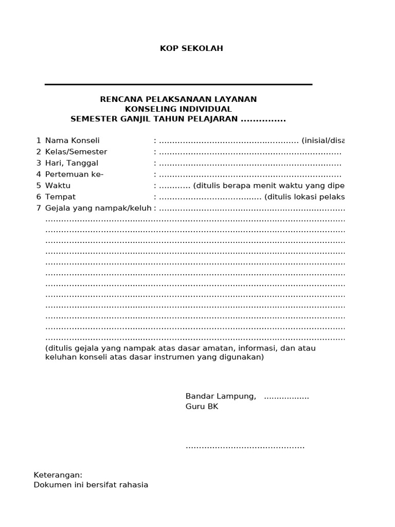 FORM RPL Sesuai POP BK | PDF