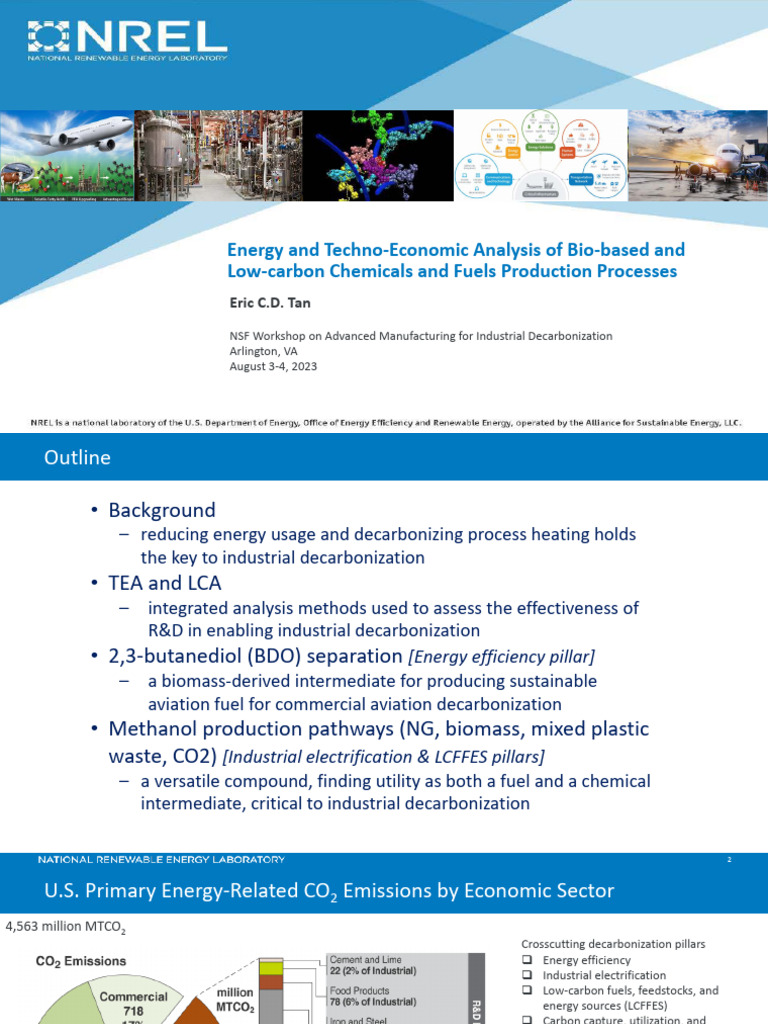 Energy and Techno-Economic Analysis of Bio-Based and Low-Carbon ...