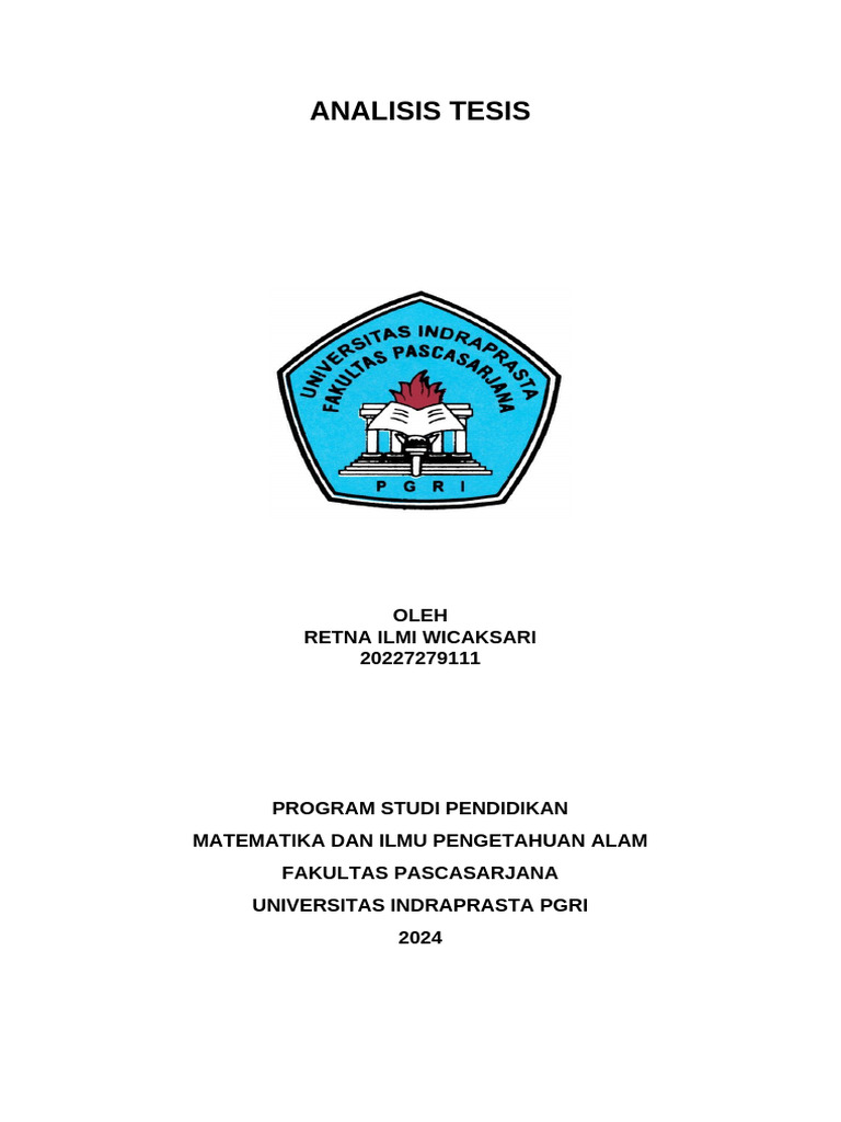 Analisis Tesis Cover | PDF