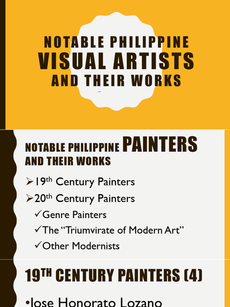 Notable Filipino Painters | PDF | Cubism | Philippines