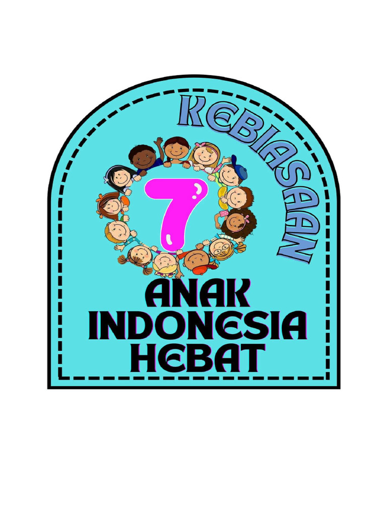 Poster 7 Kebiasaan Anak Indonesia Hebat | PDF