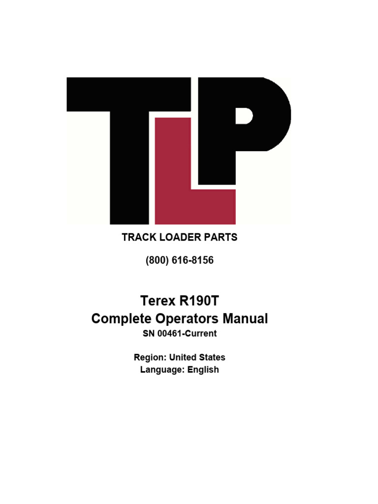Terex RT-50/RT-60 Loader Manual | PDF | Safety | Elevator