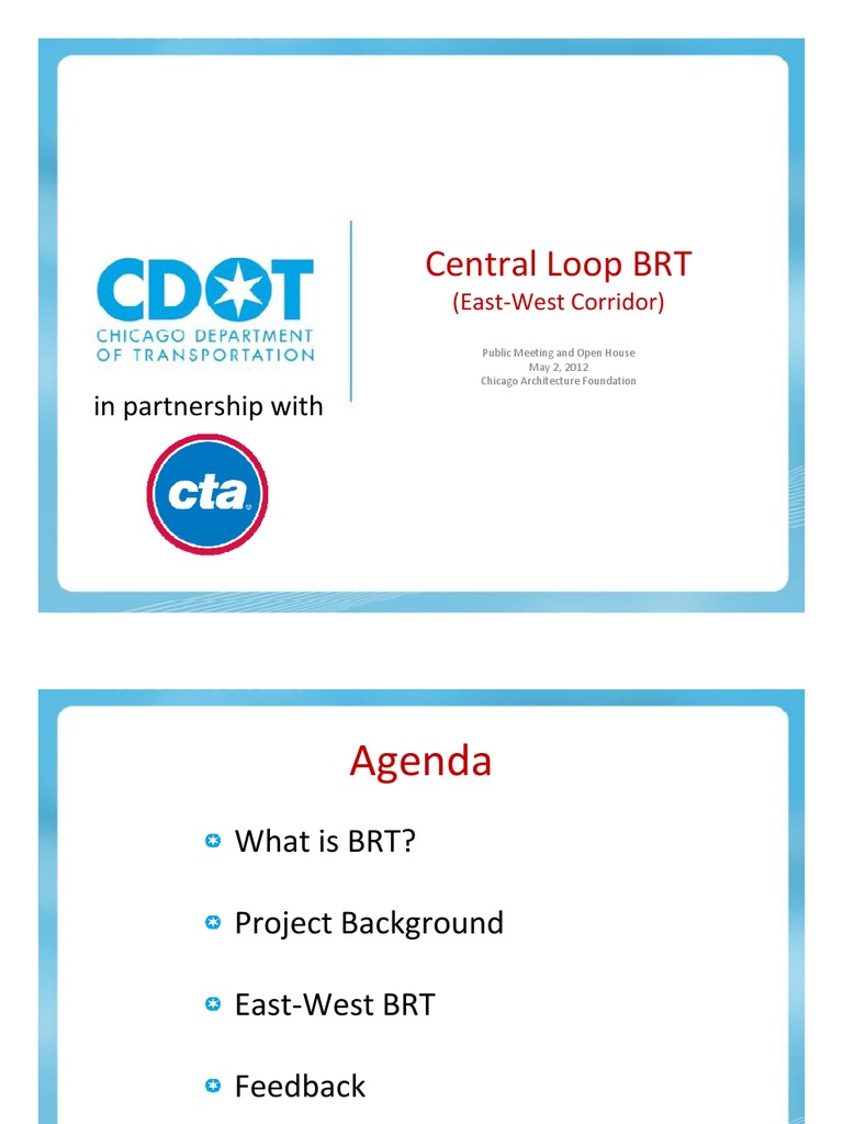 Central Loop BRT: in Partnership With | PDF | Public Transport | Traffic