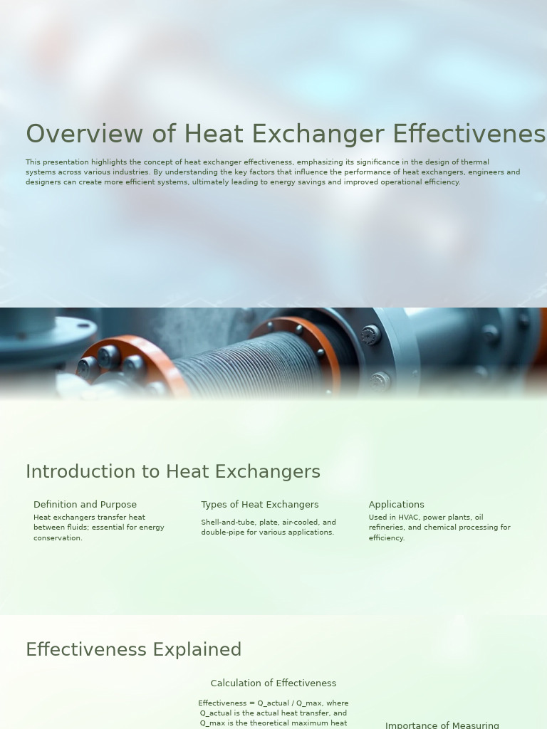 Heat Exchanger Effectiveness Explained | PDF | Heat Exchanger | Heat