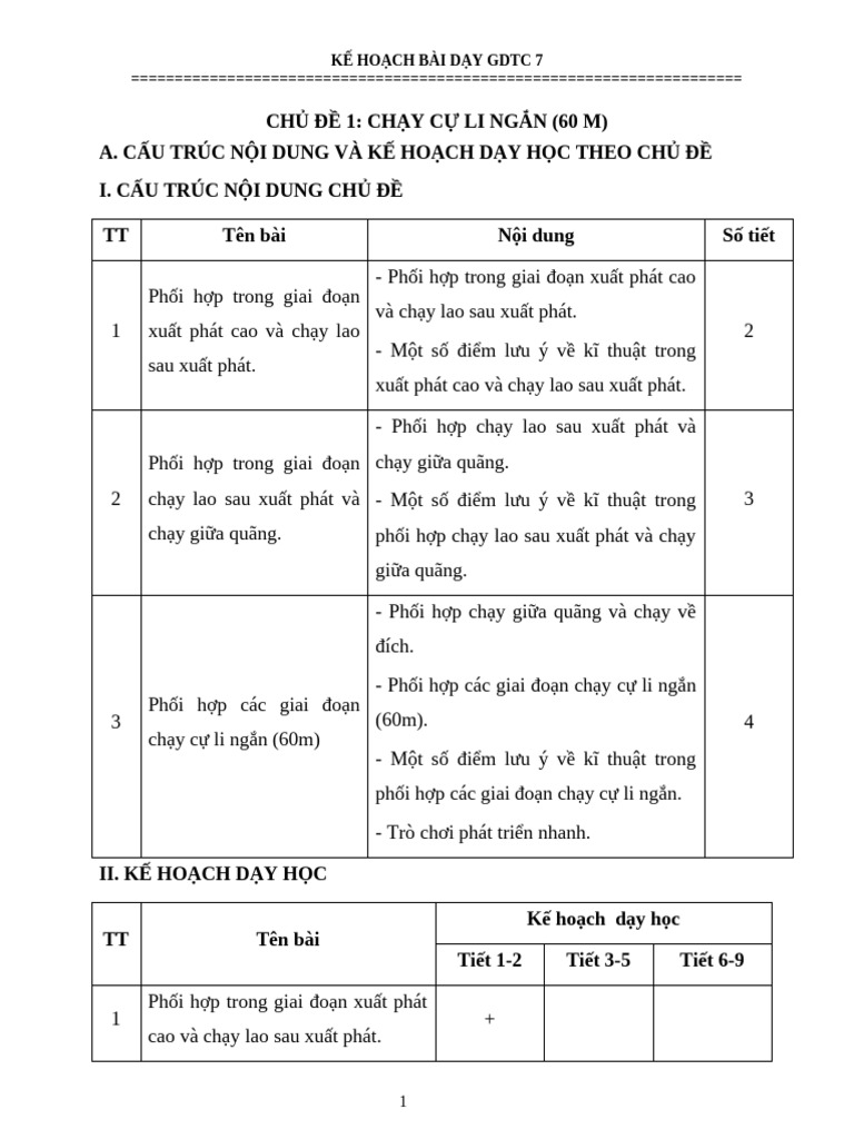Gdtc 7- Cd1-Bài 1. Tiết 1-2 | PDF