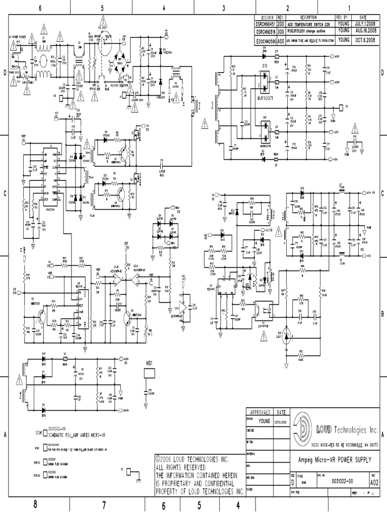 Ampeg Micro VR Power Amp Ps Schematics | PDF