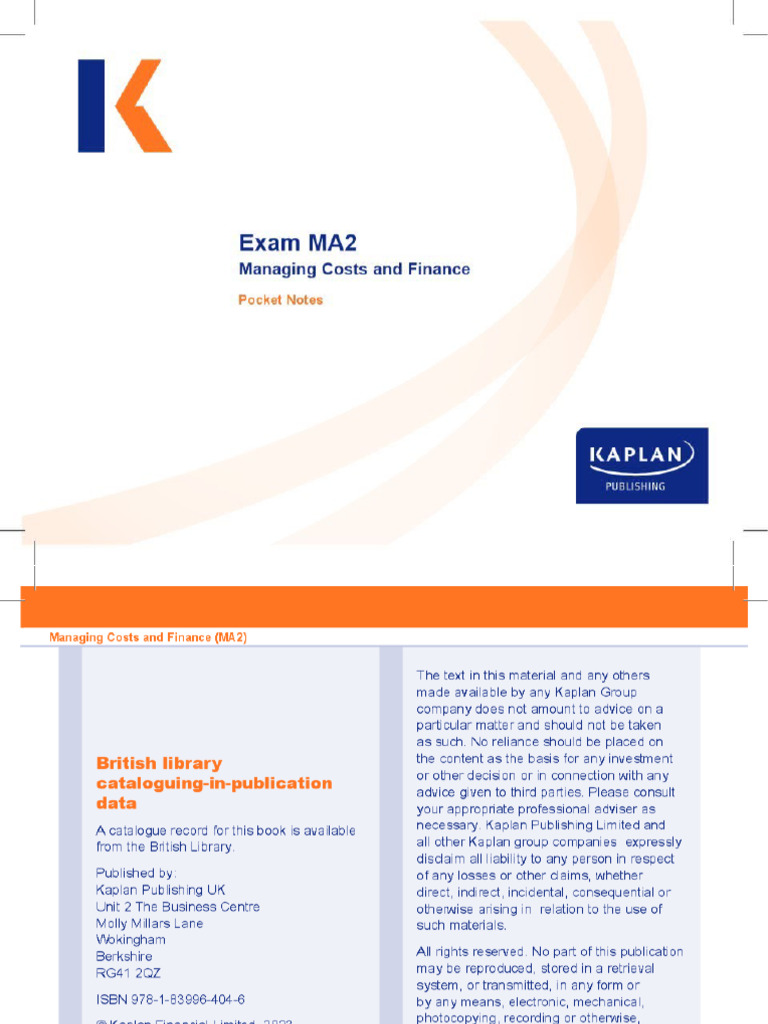 Pocket Notes - MA2 Study Text Printed-1 | PDF