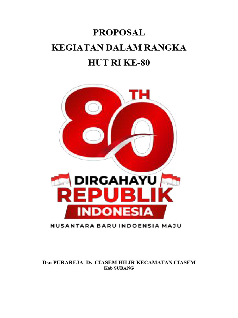 Proposal Kegiatan HUT RI Ke-80 Desa Ciasem | PDF